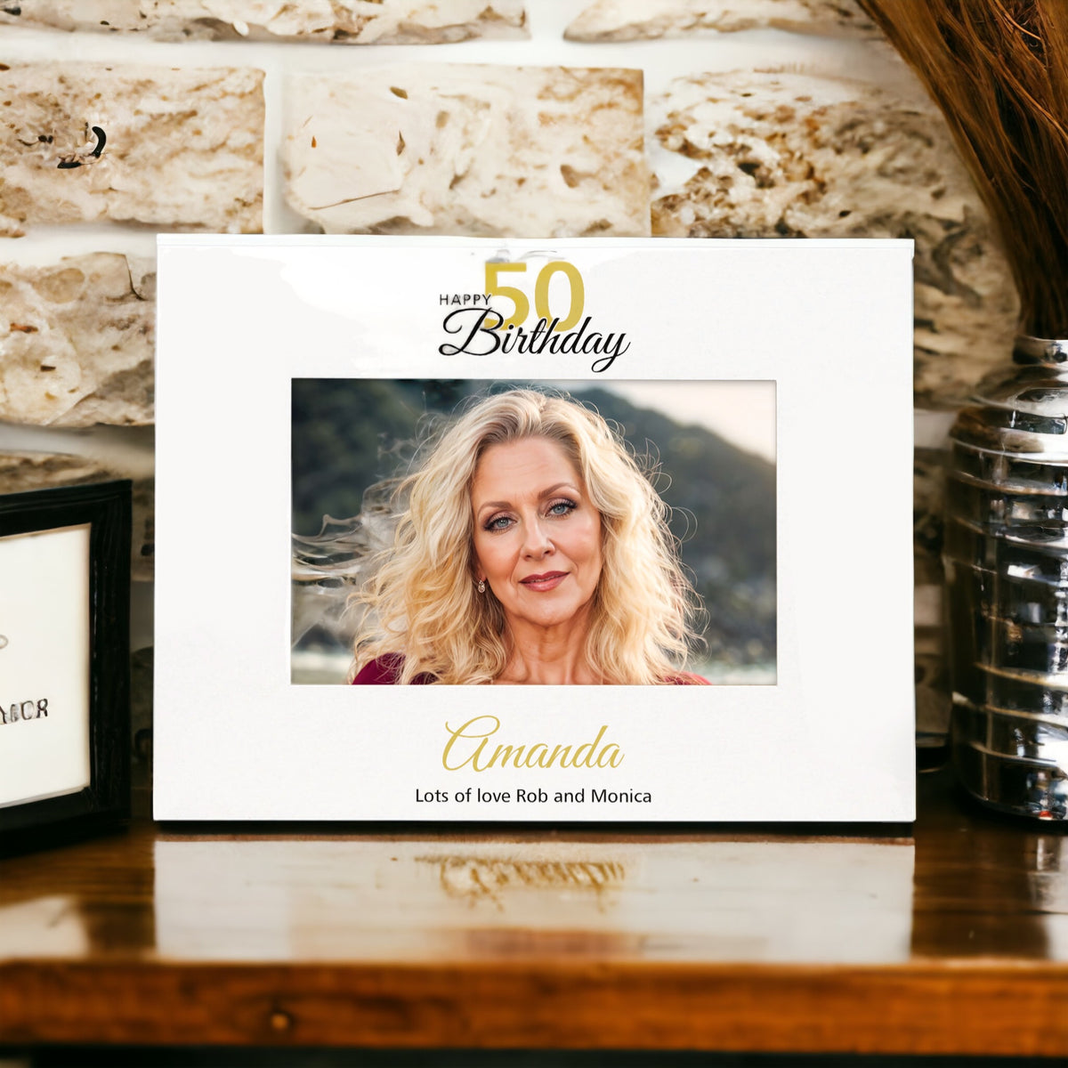 Buy Personalised 50th Birthday Photo Frame Landscape With Name and ...